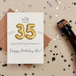 Printable 35th Birthday Greeting Card Editable Thirty-fifth - Etsy