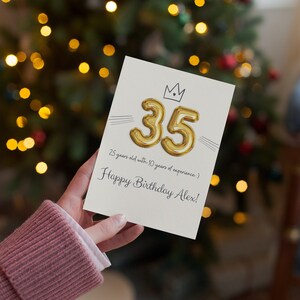 Printable 35th Birthday Greeting Card Editable Thirty-fifth - Etsy