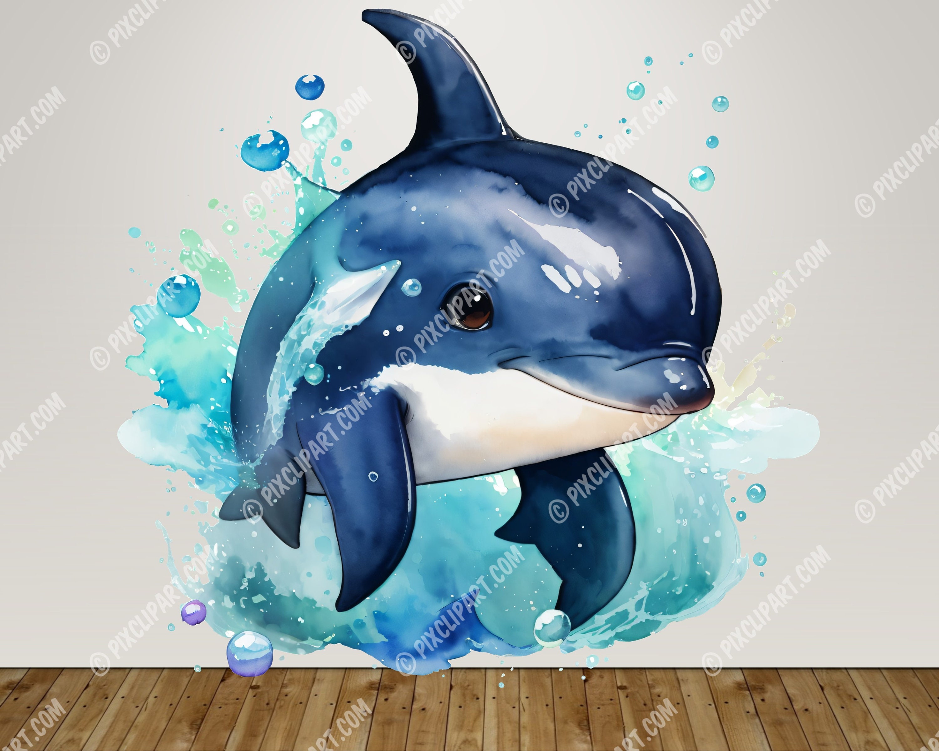 32 Watercolor Sea Creatures Clipart Kids Decor Bundle - Etsy