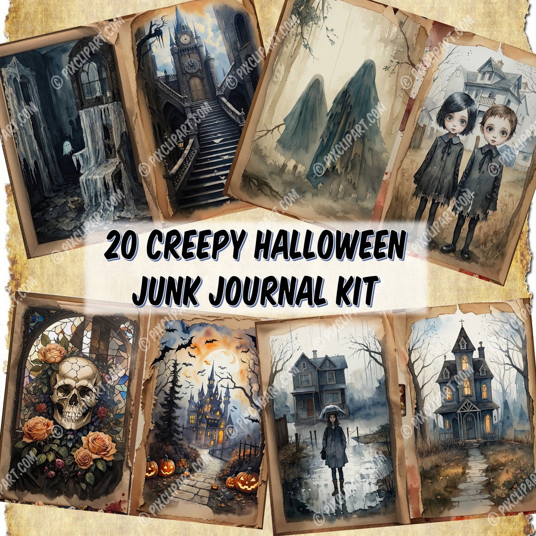 Vintage Halloween Junk Journal Kit: 20 Creepy Printable Pages - Etsy