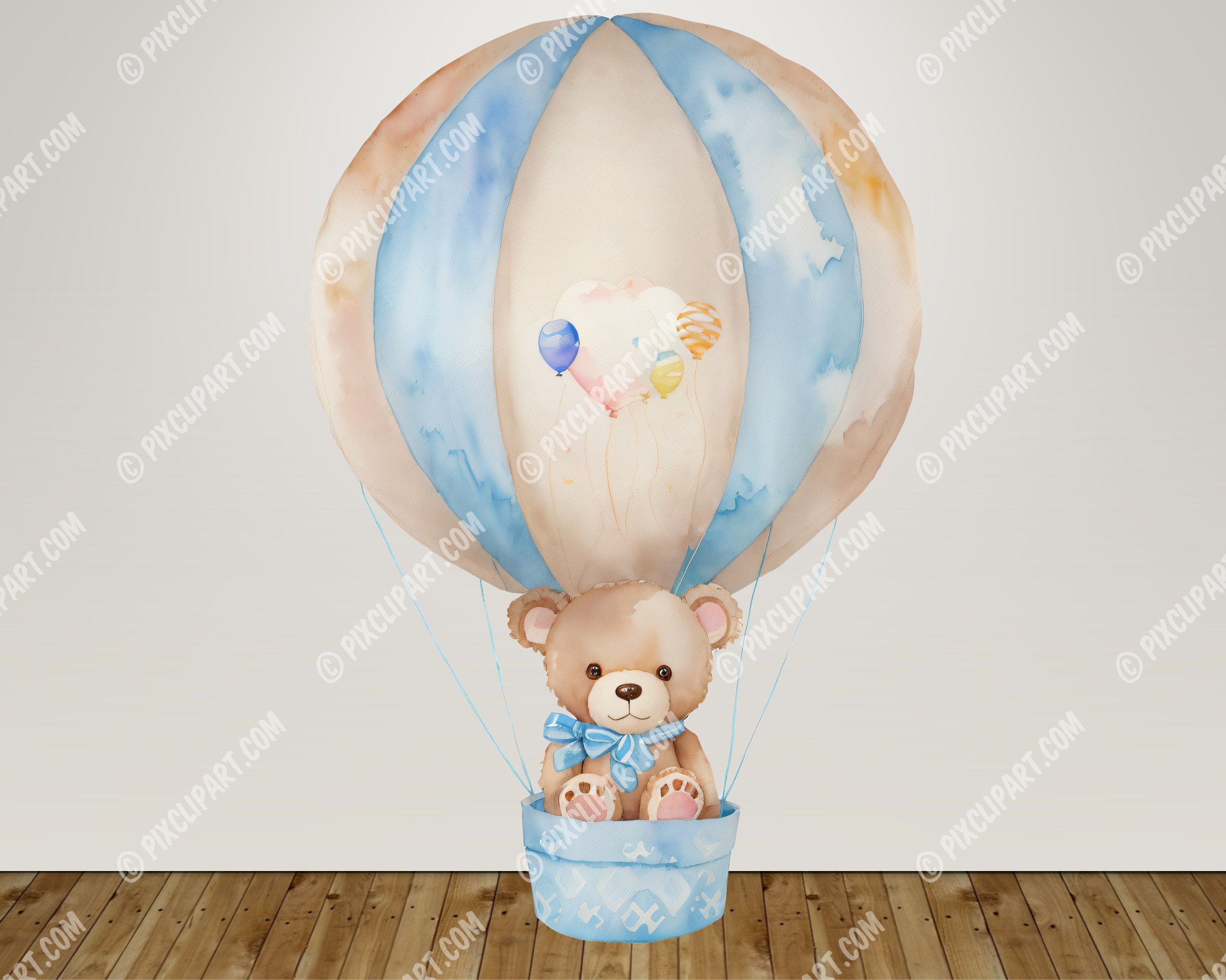 19 Vintage Blue Teddy Bear Clipart Set Watercolor Baby - Etsy