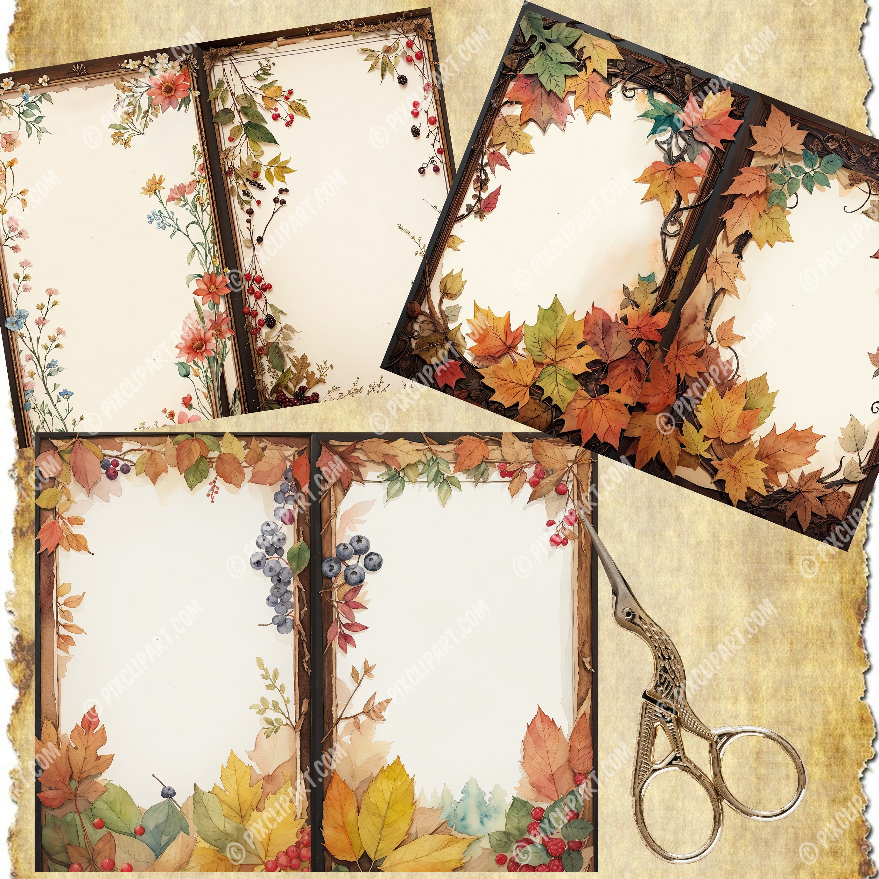 Vintage Halloween Junk Journal Kit: 20 Pumpkin Pages for Fall Memories ...