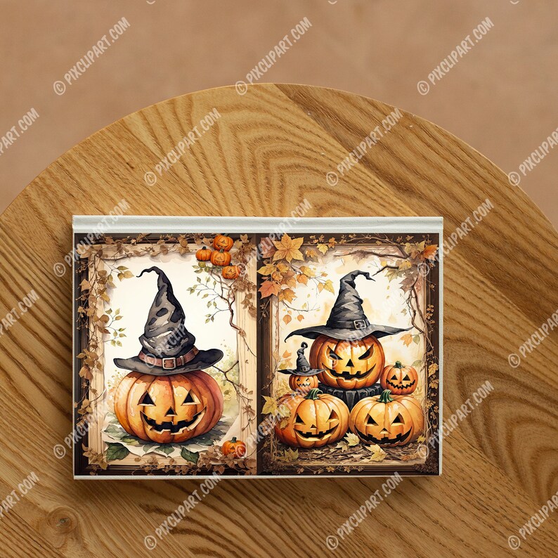Vintage Halloween Junk Journal Kit: 20 Pumpkin Pages for Fall Memories ...