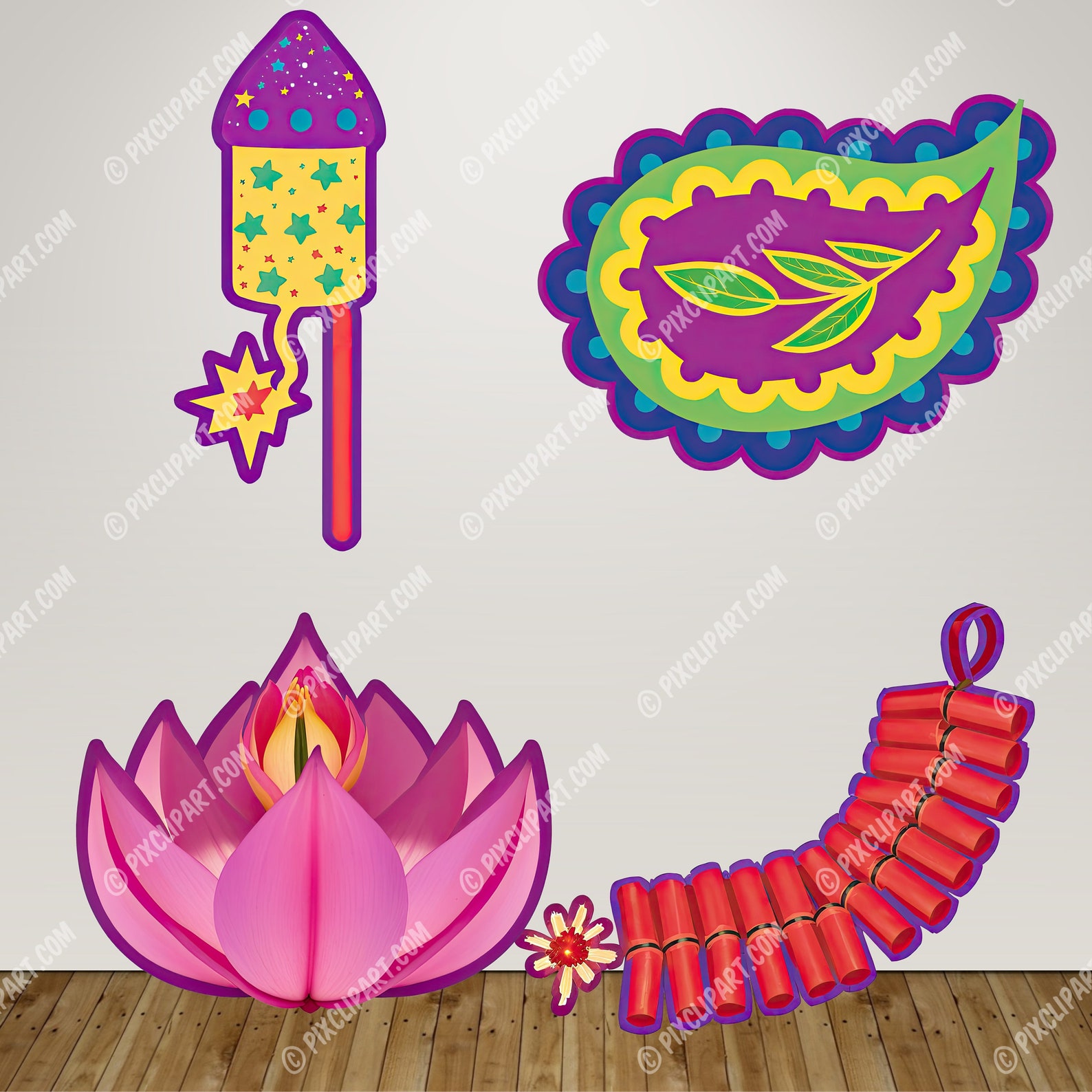 Happy Deepavali Delight - Kawaii Happy Diwali Clipart, Digital ...