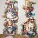 Watercolour Alice in Wonderland 32 Character Bundle Clipart, Alice in ...