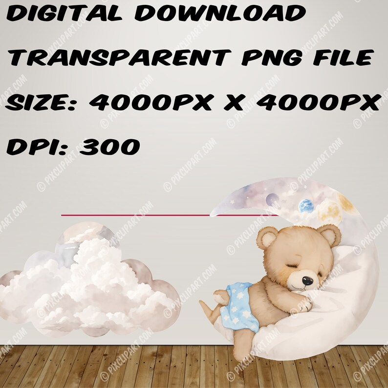 19 Vintage Blue Teddy Bear Clipart Set Watercolor Baby Shower, Boy's ...