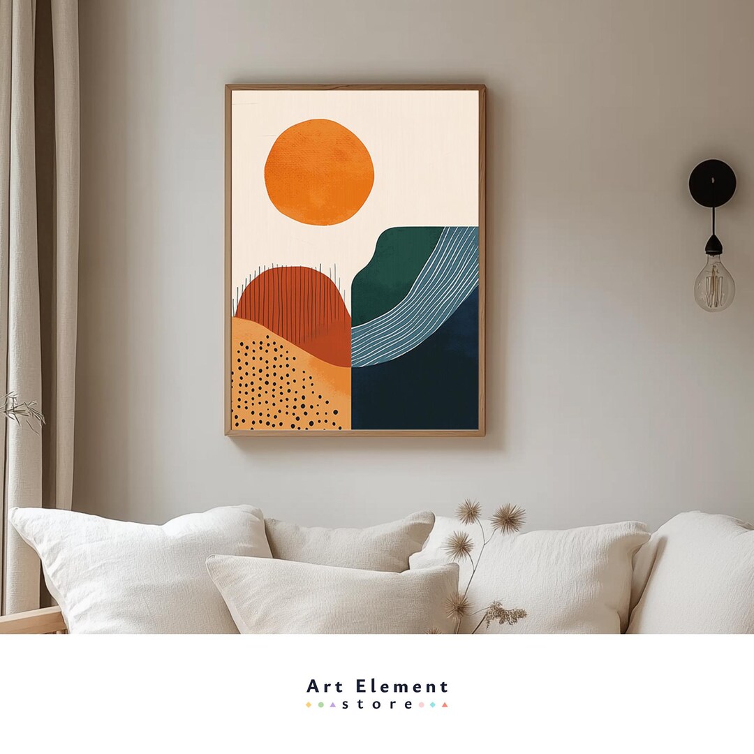 Minimalist Nature Art Print | Contemporary Abstract Wall Art | Earth ...