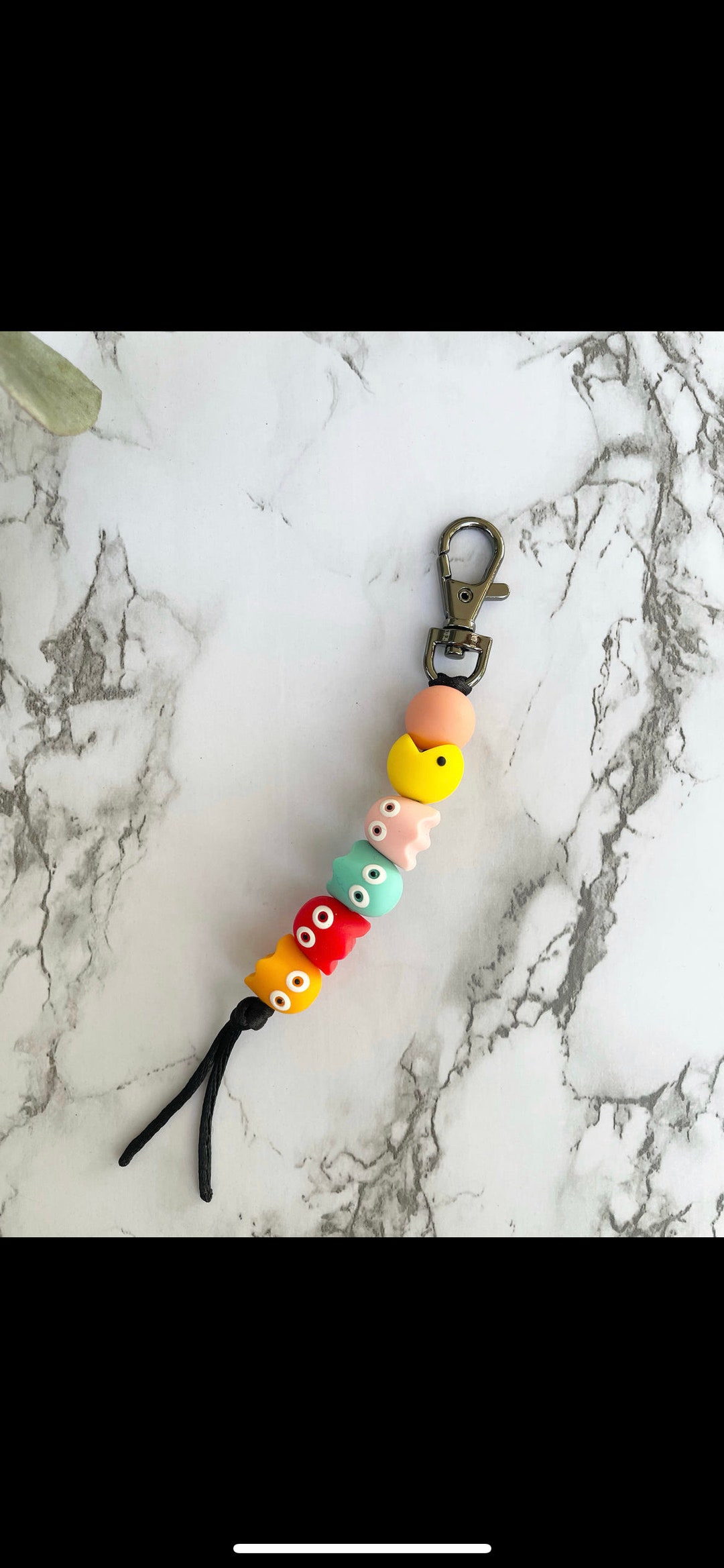 Pac-man Keychain - Etsy