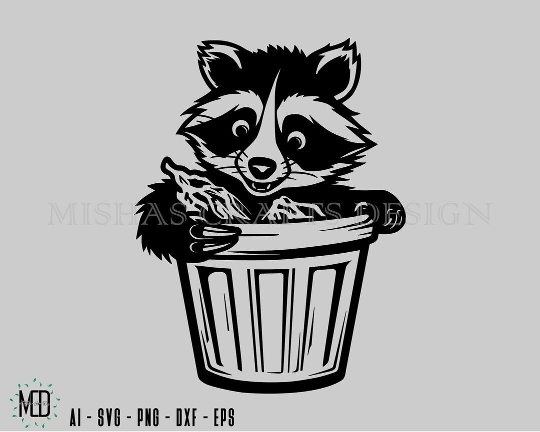 Raccoon in Trash Can Svg Trash Panda Svg Svg Png Cricut - Etsy
