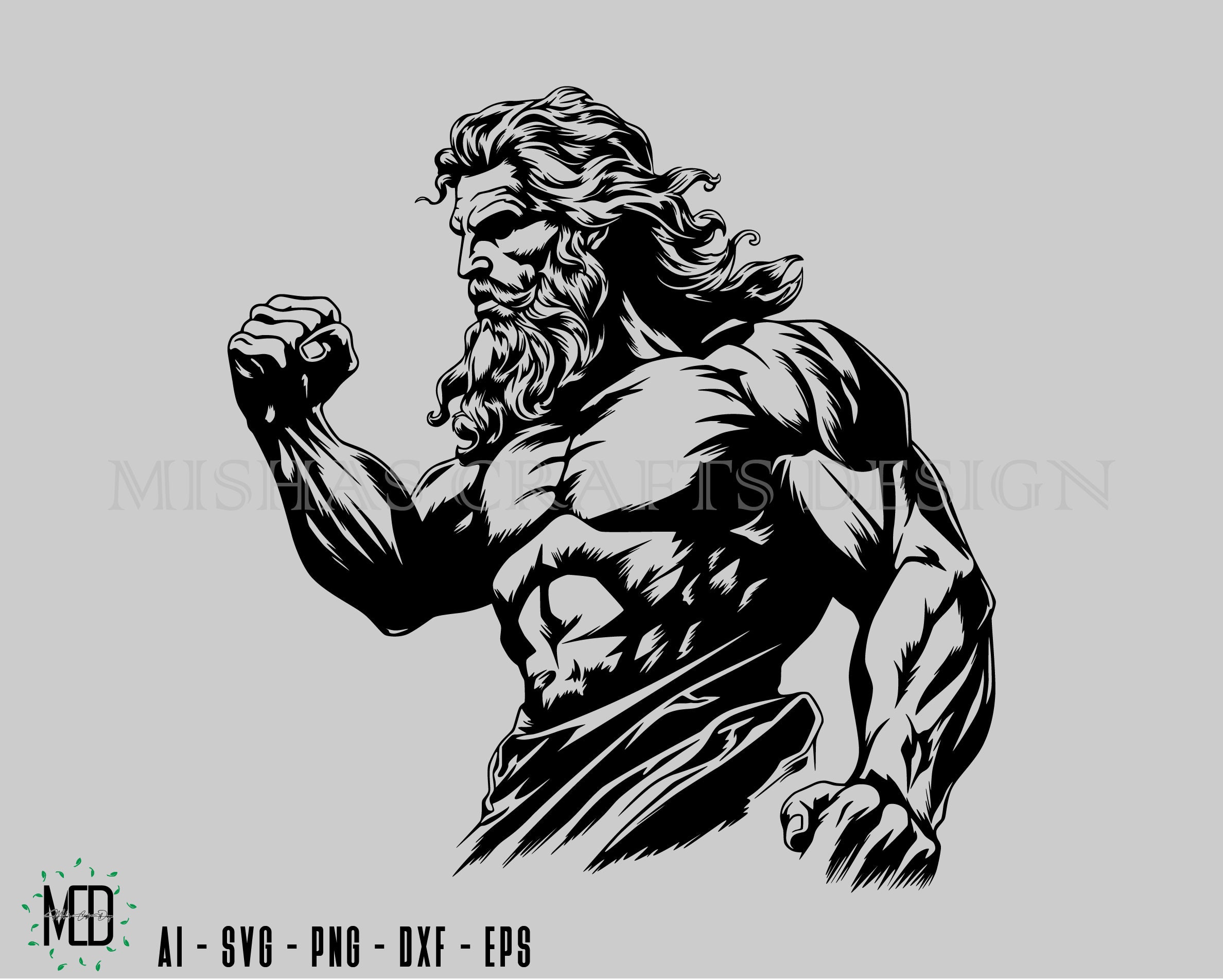 Zeus Svg Mighty Zeus 2 Svg Png Cricut Dxf Clipart for - Etsy