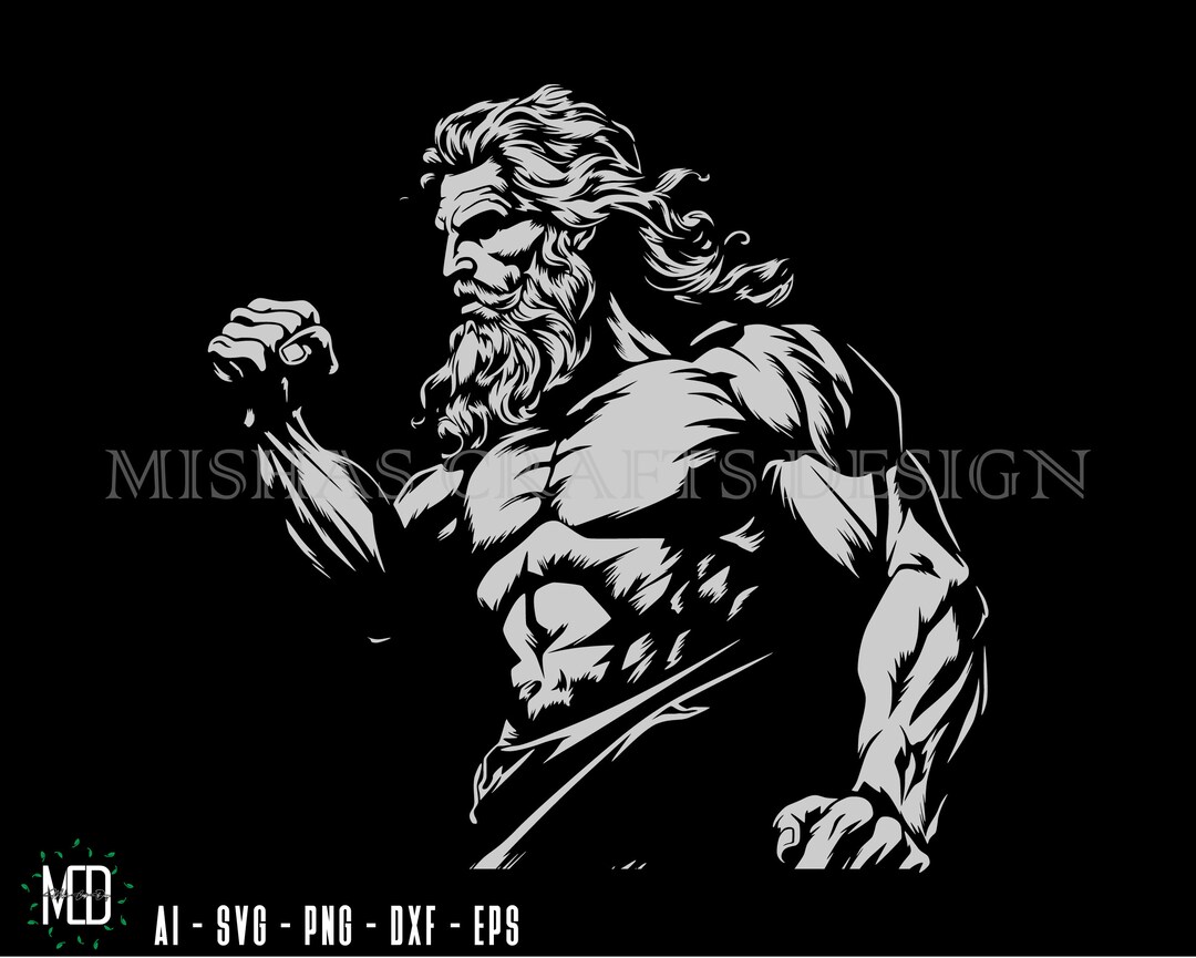 Zeus Svg Mighty Zeus 3 Svg Png Cricut Dxf Clipart for - Etsy
