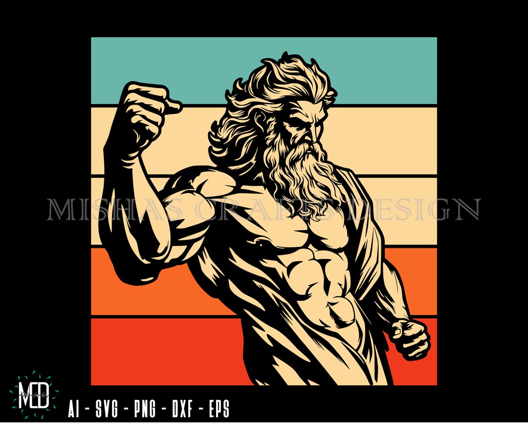 Zeus Svg Zeus Silhouette Cut Svg Png Cricut Dxf Clipart - Etsy