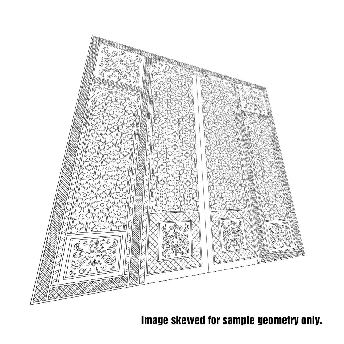 Intricate Jali Screen Design – Digital File (DXF & CRV) - for CNC ...