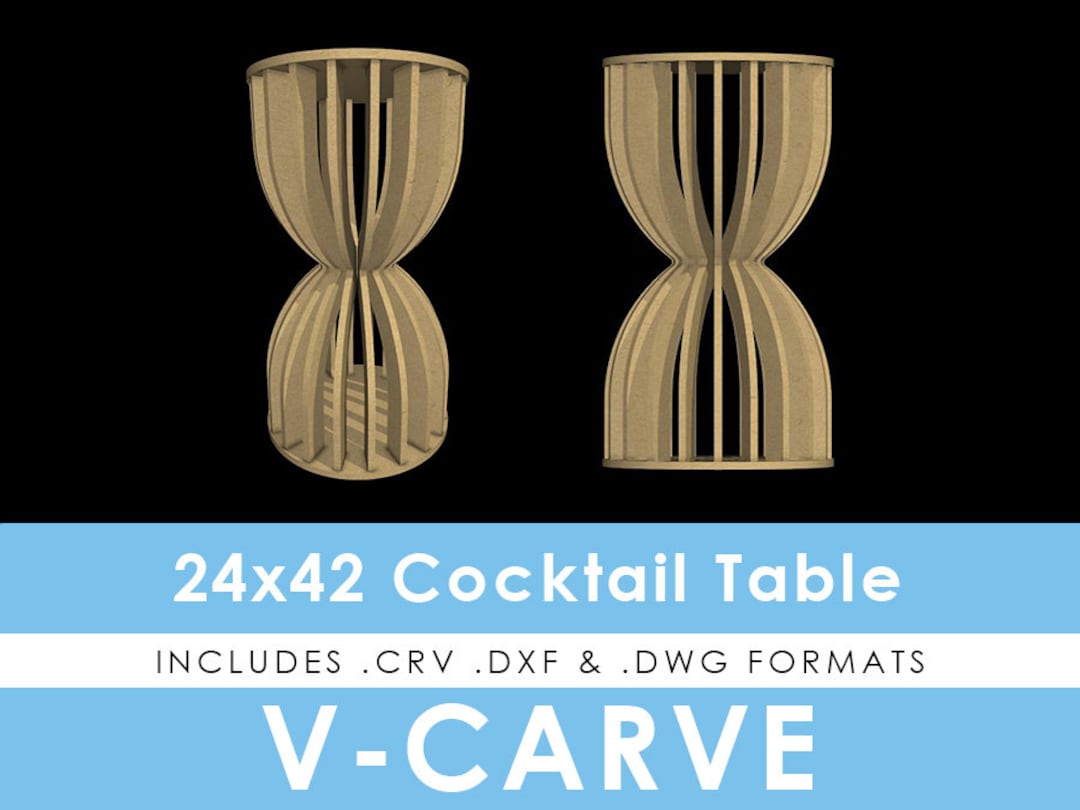 Pinched Style Cocktail Table 24x42 Made for Vcarve DXF, DXG and CRV ...