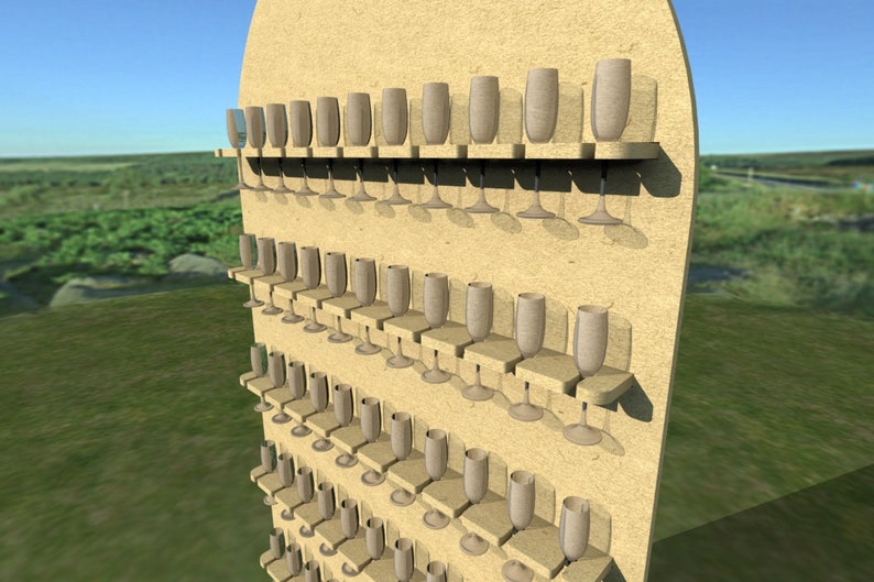 13 Sizes - Arched Champagne Wall Templates for Vcarve - DXF and CRV ...