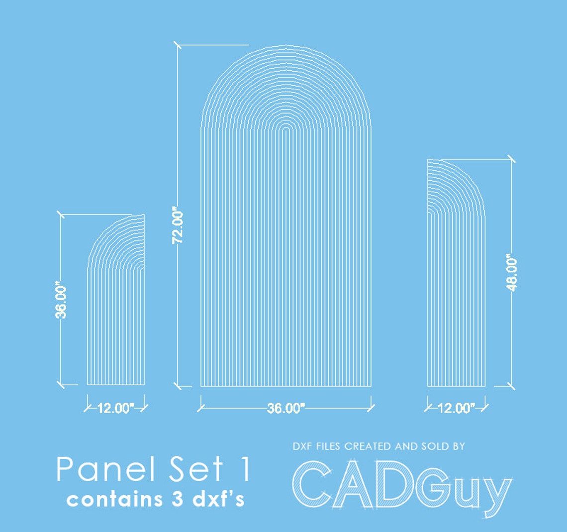 72in X 60in Wide Decorative Fluted Backdrop Panel Event DXF Files 3 ...