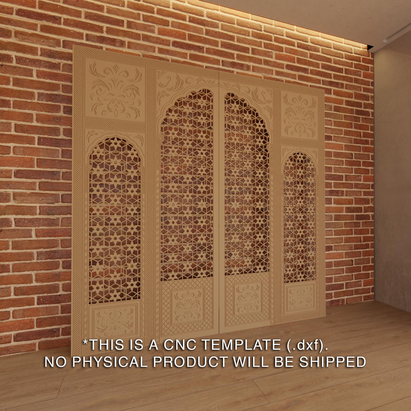 Intricate Jali Screen Design – Digital File (DXF & CRV) - for CNC ...
