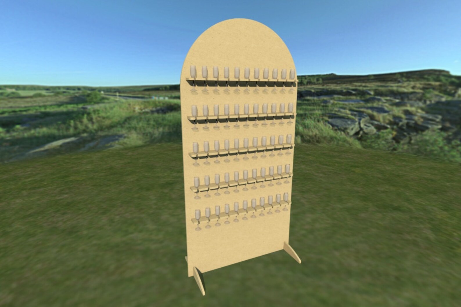 13 Sizes - Arched Champagne Wall Templates for Vcarve - DXF and CRV ...