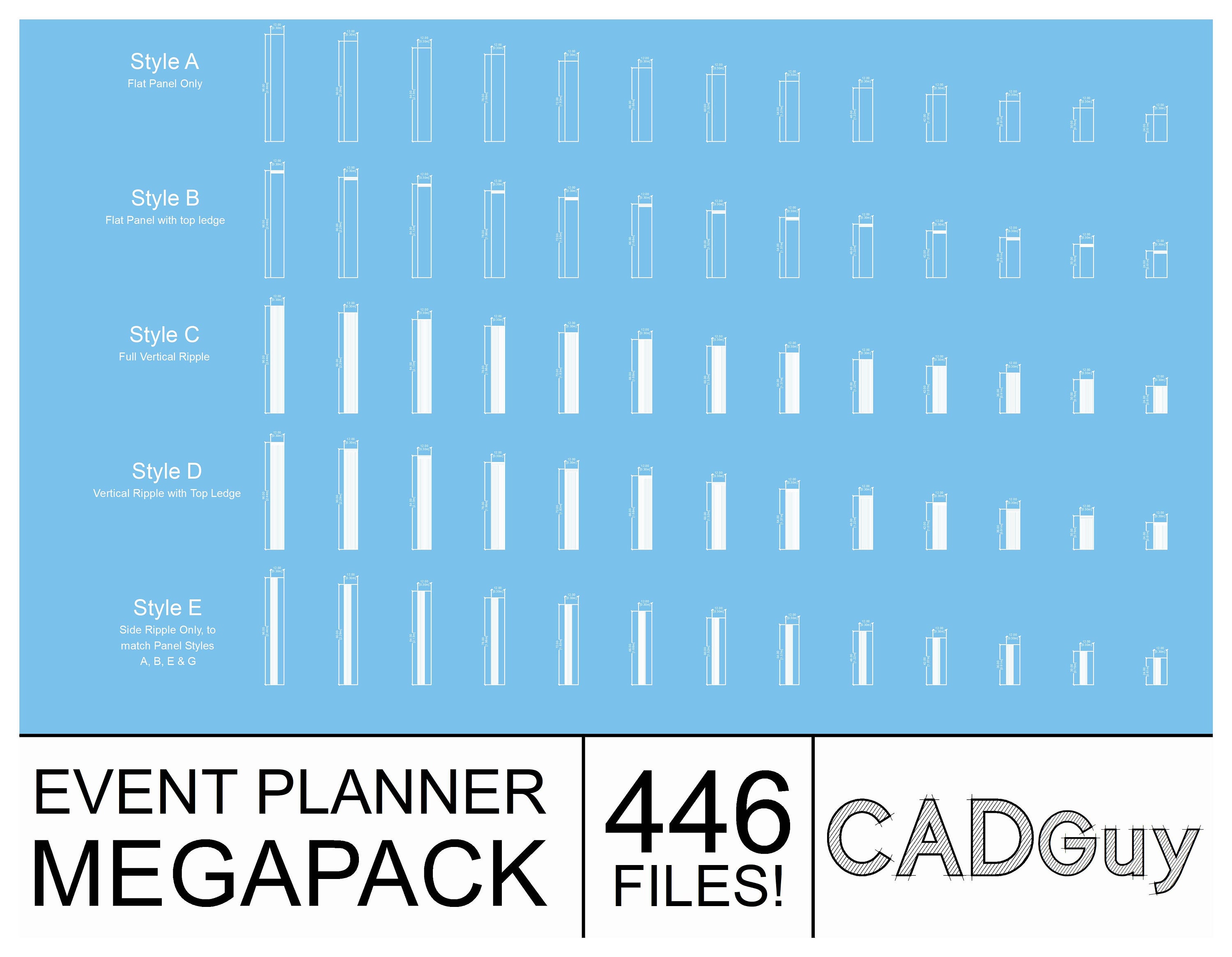 Event Backdrop 446 DXF Mega Pack Arch Ripple Panel for Events, Weddings ...