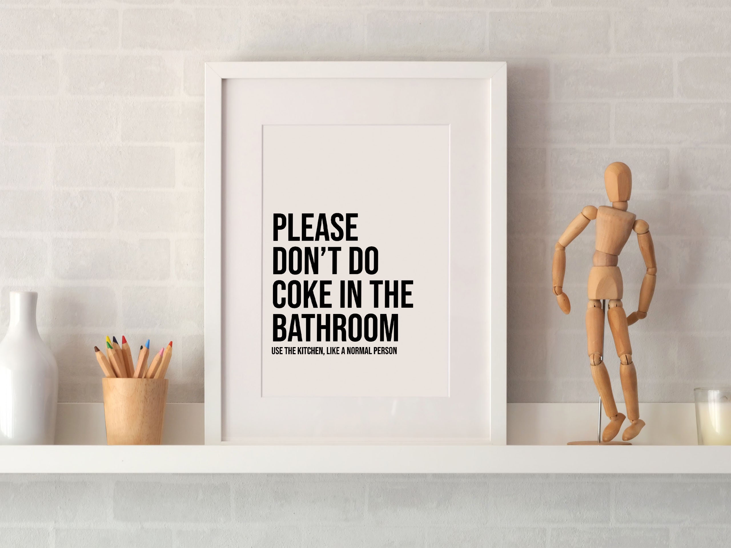 Please DON'T DO COKE in the Kitchen Poster - Etsy