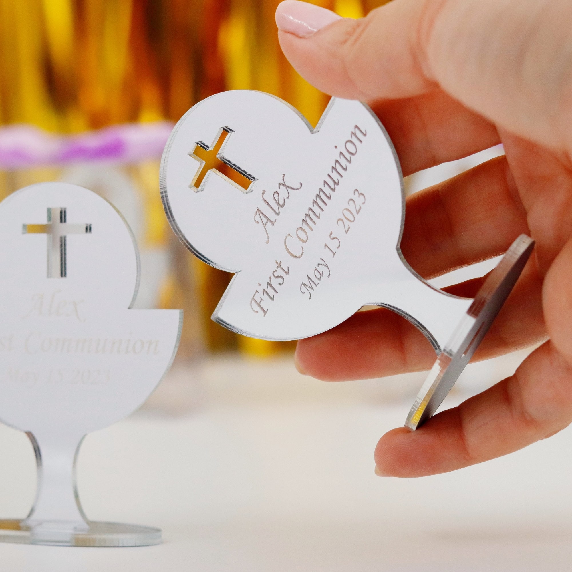 Personalized First Communion Favor, Laser Cut Plexiglass, Catholic Gift ...
