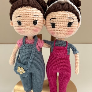 Crochet Doll With Overalls Amigurumi Patterns, First Baby Doll Crochet ...
