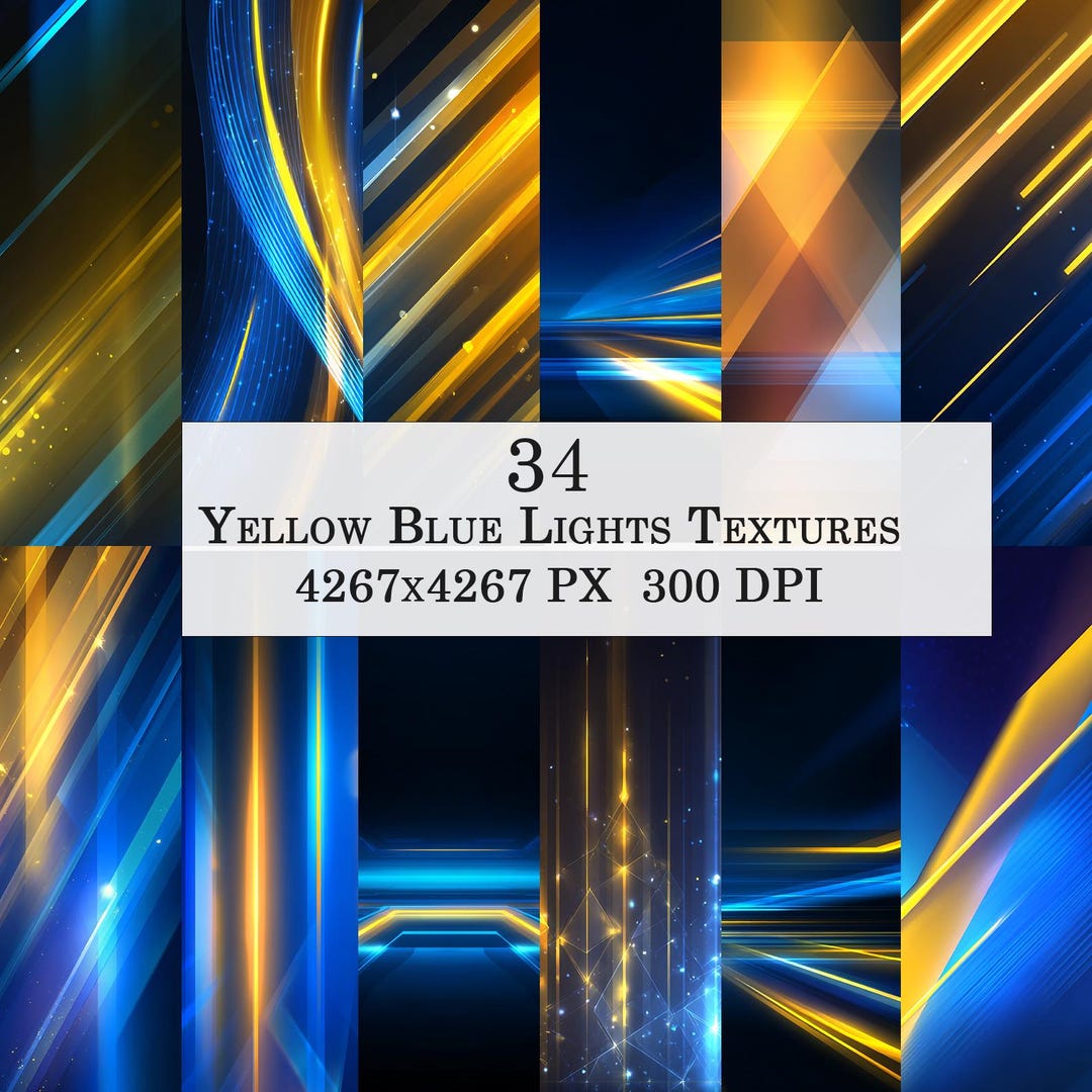 Blue Yellow Light Texture - Etsy