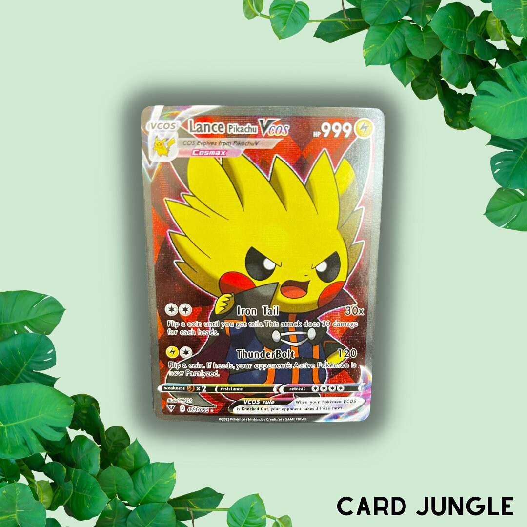Pokemon Pikachu Lance Cosplay Holo Card Custom Card - Etsy