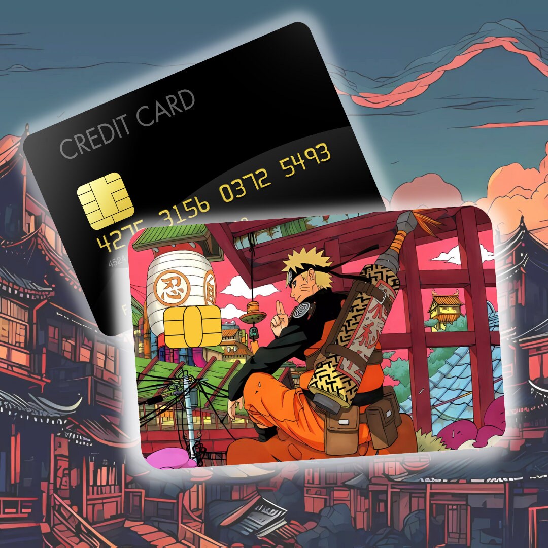 Naruto Uzumaki Credit Card Skin, Sticker, Cover Anime Sport Artworks ...