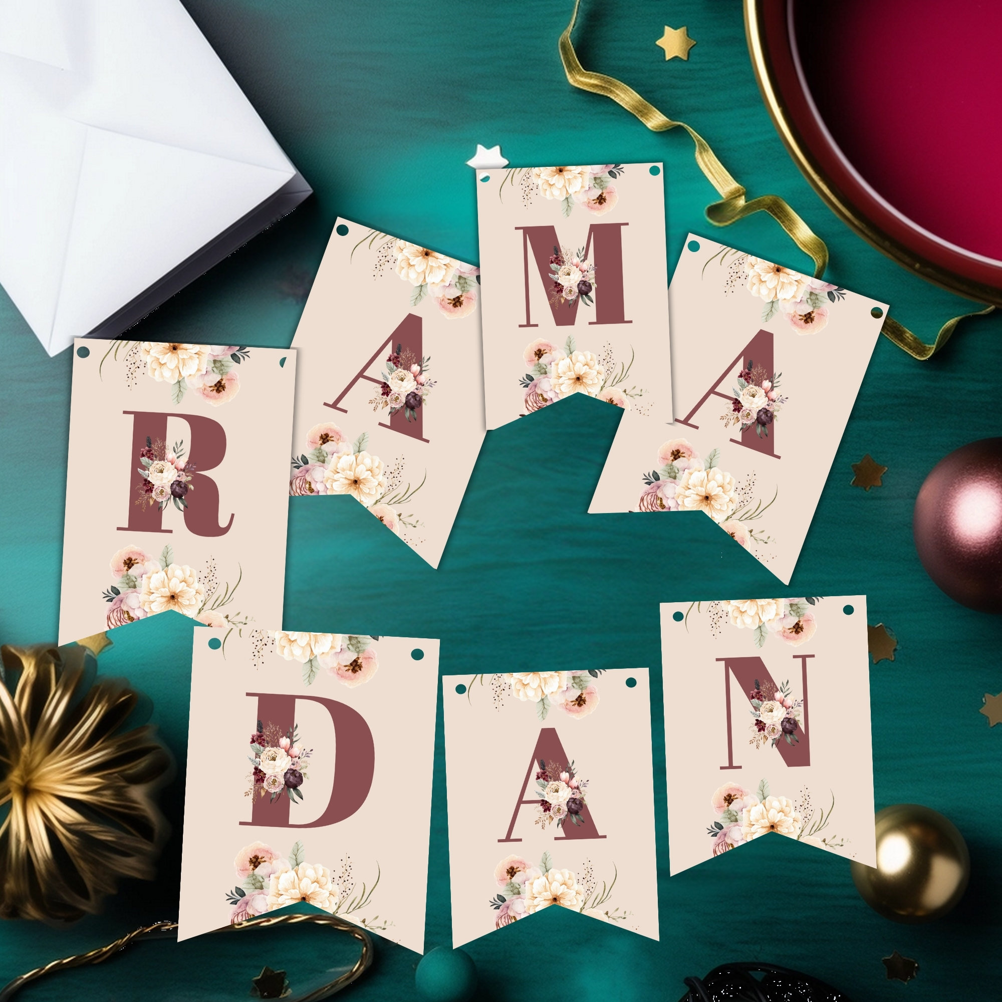 Ramadan Mubarak Bunting INSTANT DOWNLOAD Printable Ramadan Decor ...