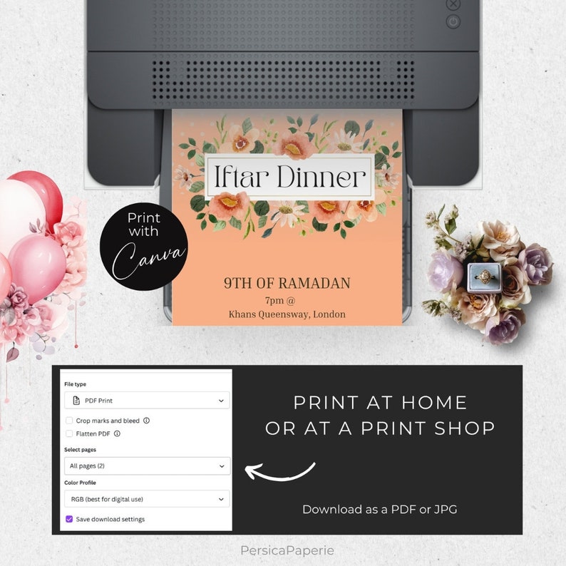 Iftar Dinner Party Printable BUNDLE DIY Pastel Table Decoration Kit ...