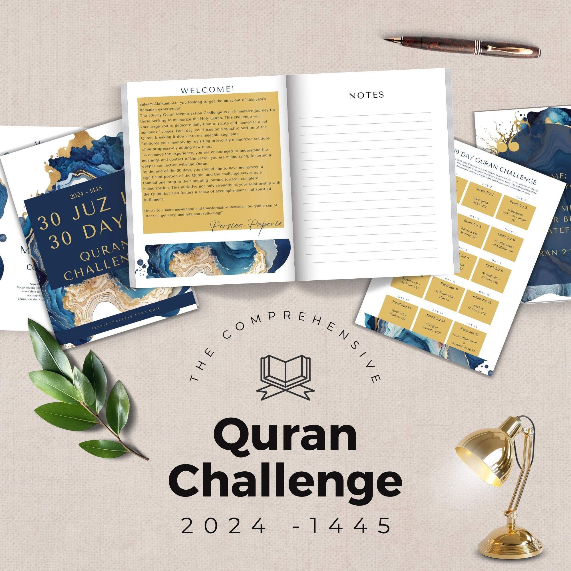 Islamic Printable Tracker, 30 Juz in 30 Days, Quran Challenge ...