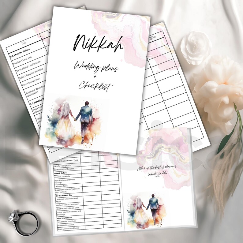 Muslim Wedding Checklist, Nikkah Planner, Editable Template, Islamic ...