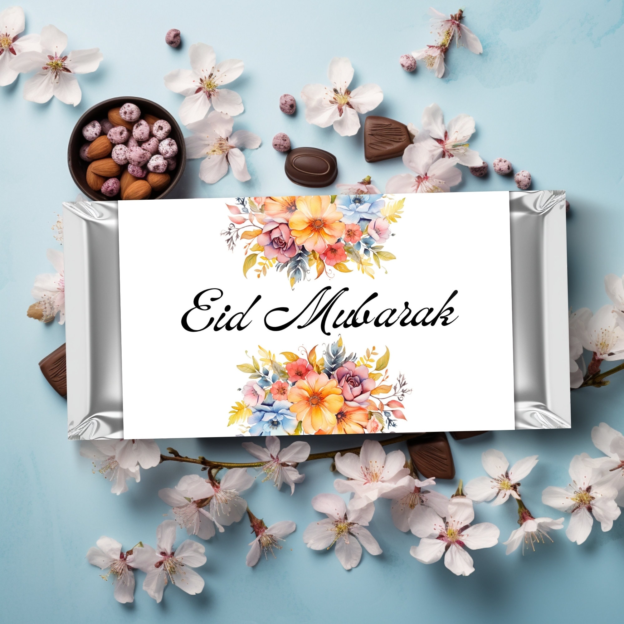 Eid Mubarak Chocolate Wrappers, INSTANT DOWNLOAD, DIY Eid Ul Adha ...