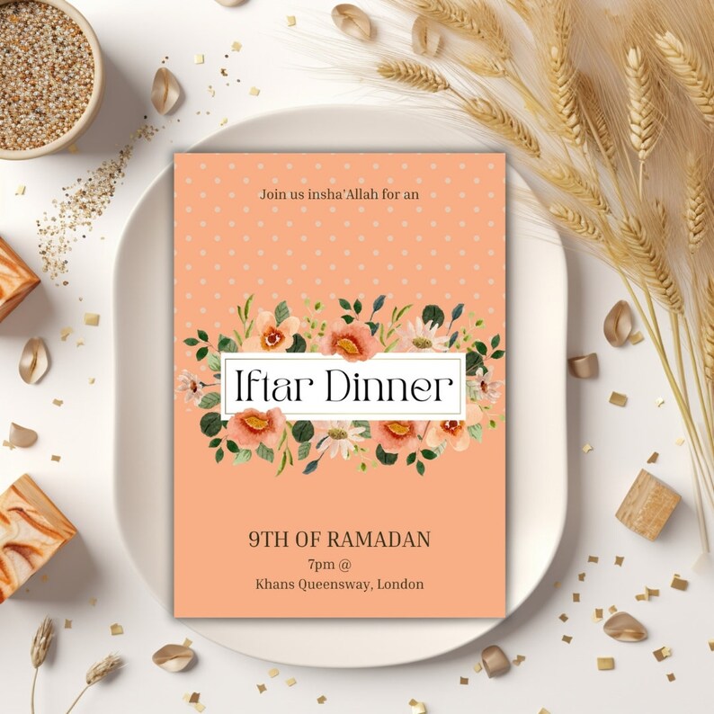 Iftar Dinner Party Printable BUNDLE DIY Pastel Table Decoration Kit ...