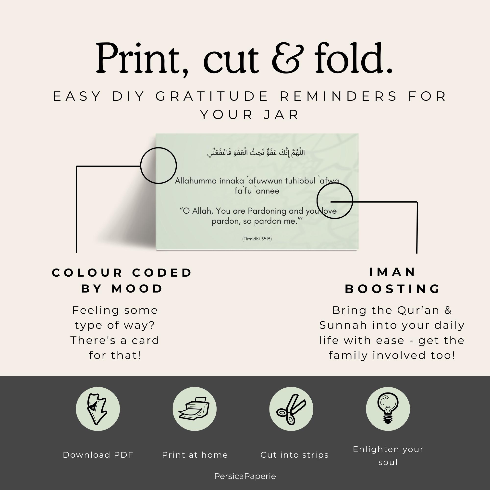 Ramadan Gift, Islamic Dua Jar Printable, DIY INSTANT DOWNLOAD, Eid 2025 ...