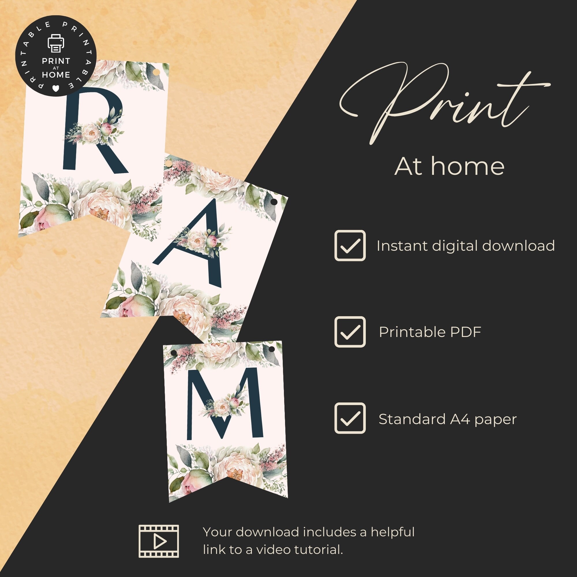 Ramadan Mubarak Bunting INSTANT DOWNLOAD Printable Ramadan Decor ...