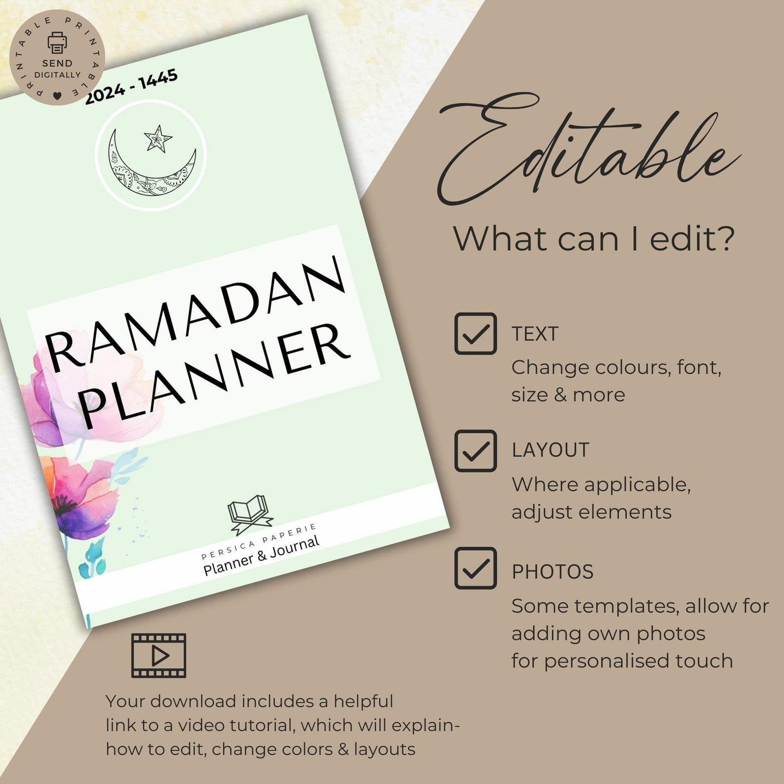 Ramadan Planner Template 2024, Islamic Gratitude Journal Ramadan ...