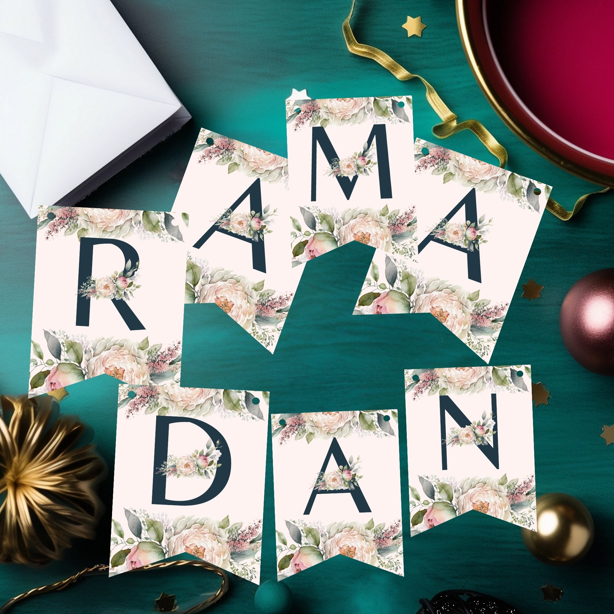 Ramadan Mubarak Bunting INSTANT DOWNLOAD Printable Ramadan Decor ...