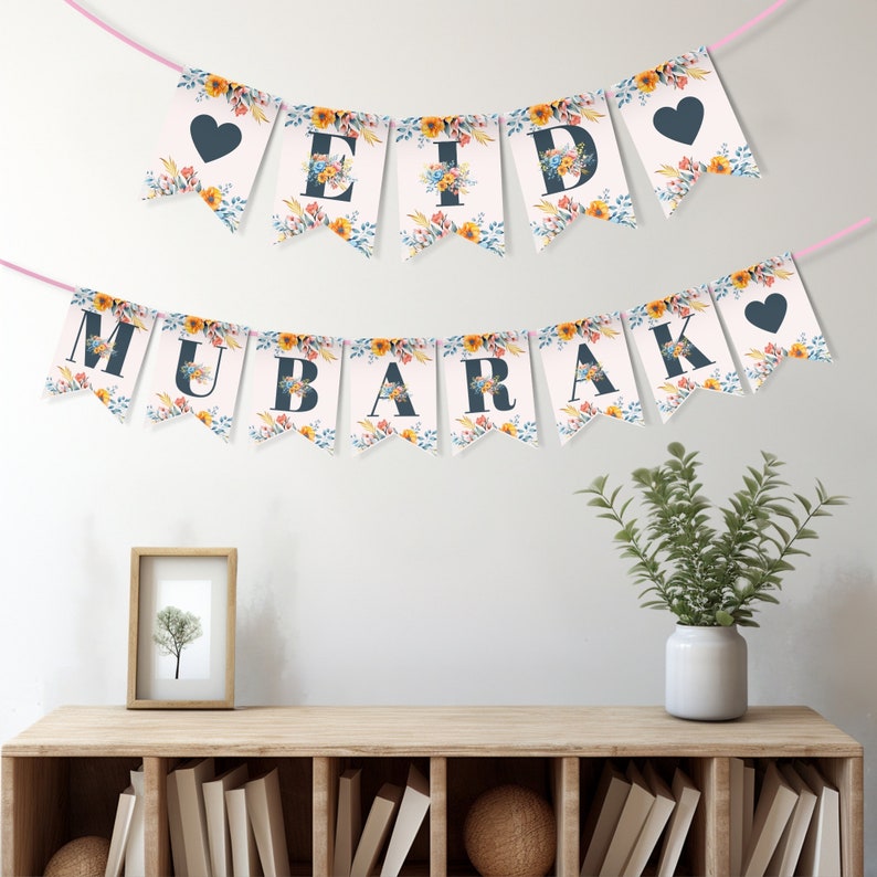 Eid Mubarak Bunting, INSTANT DOWNLOAD, Printable Ramadan Decor, Hanging ...