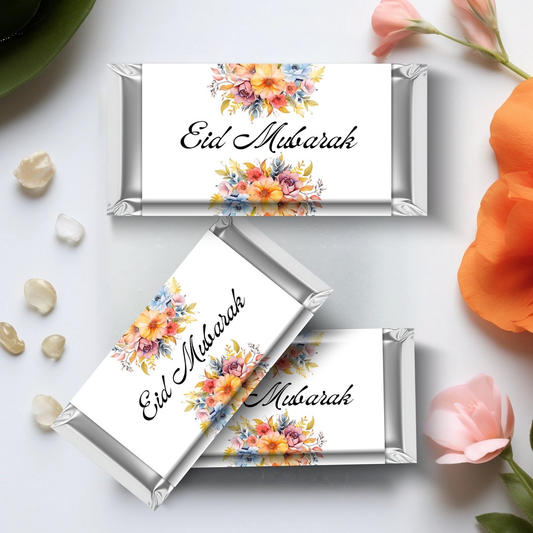 Eid Mubarak Chocolate Wrappers, INSTANT DOWNLOAD, DIY Eid Ul Adha ...