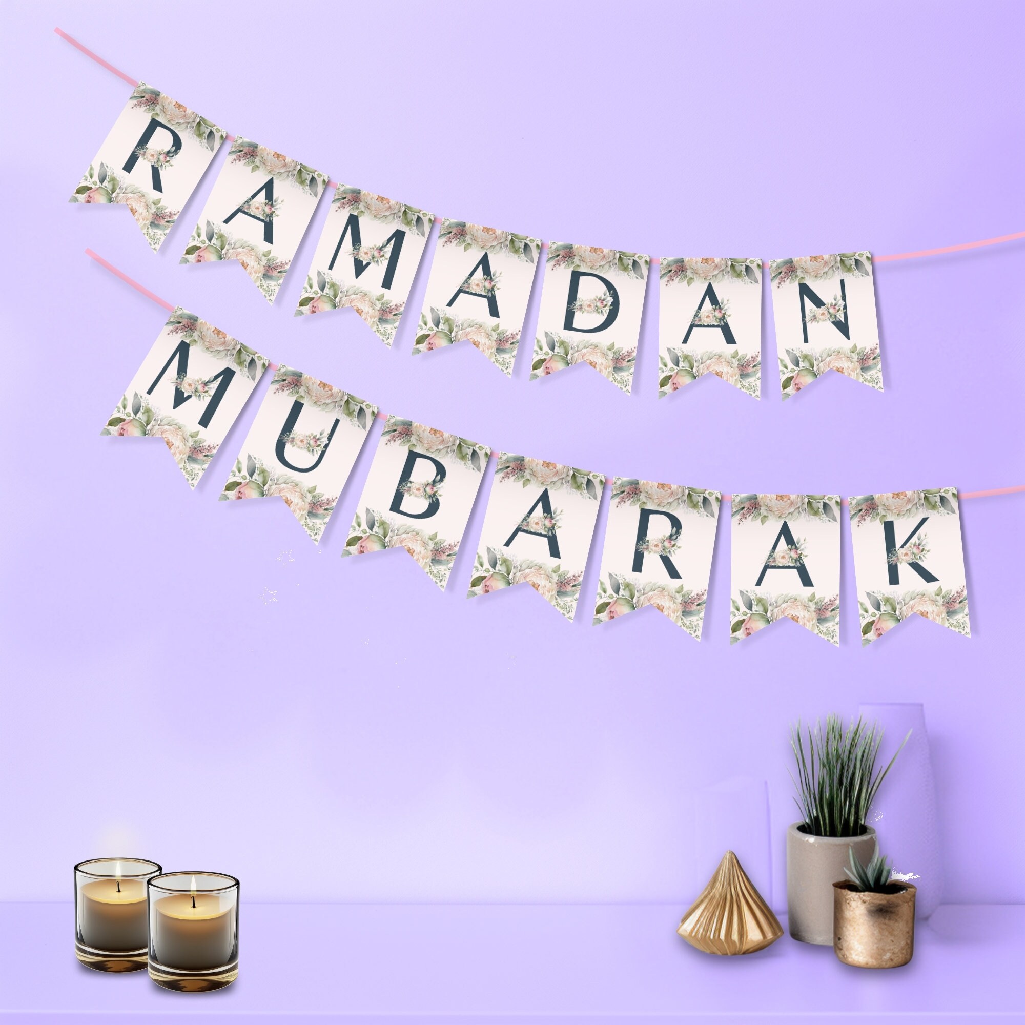 Ramadan Mubarak Bunting INSTANT DOWNLOAD Printable Ramadan Decor ...