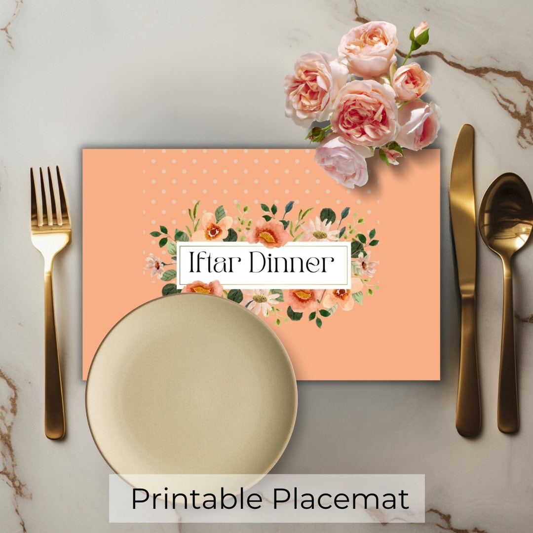 Iftar Dinner Party Printable BUNDLE DIY Pastel Table Decoration Kit ...