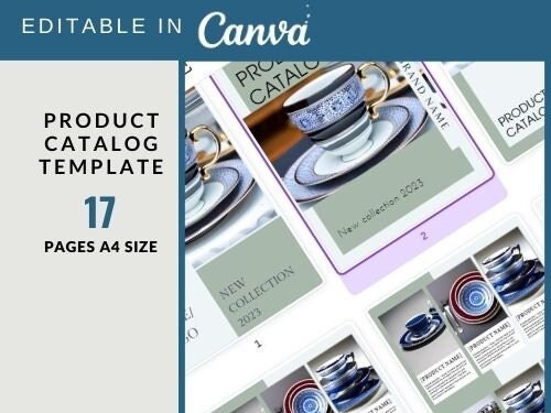Product Catalog Template | Editable Canva Template | Wholesale Line ...