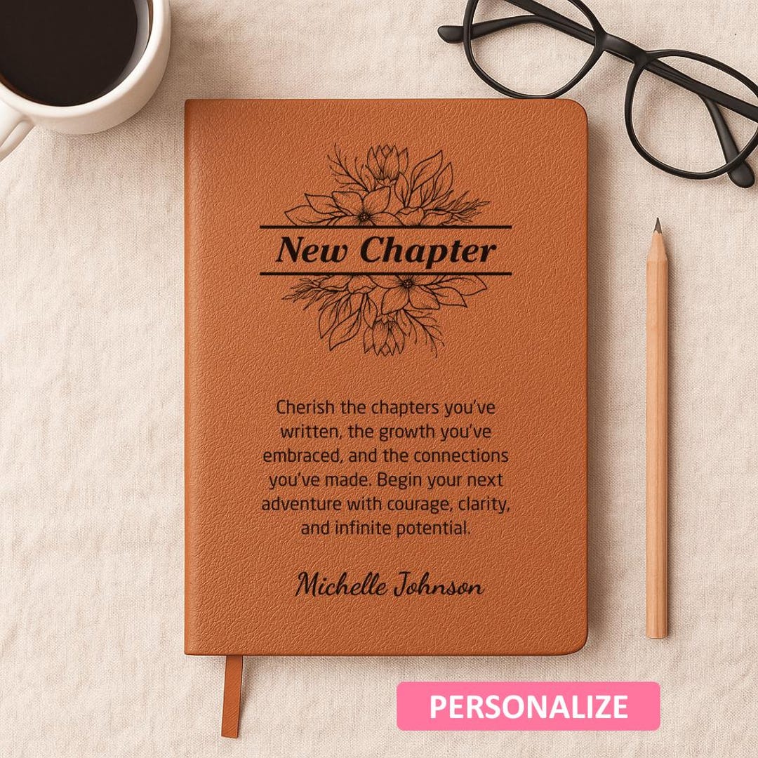 Personalized Vegan Leather Retirement Journal: Farewell Gift for ...