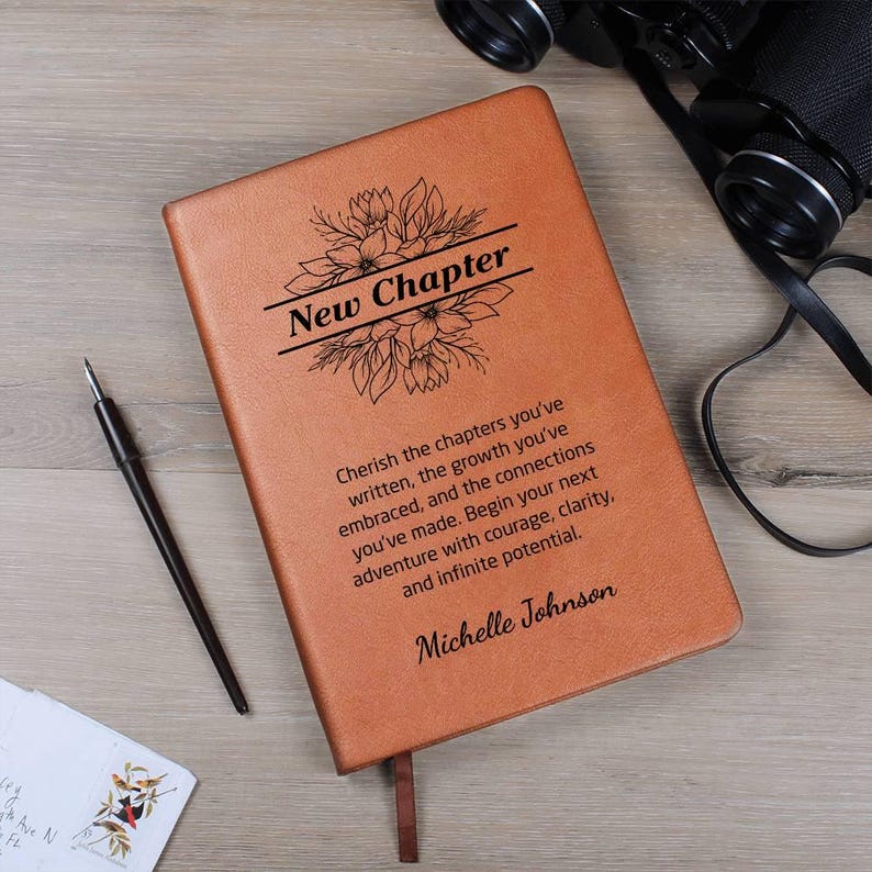 Personalized Vegan Leather Retirement Journal: Farewell Gift for ...