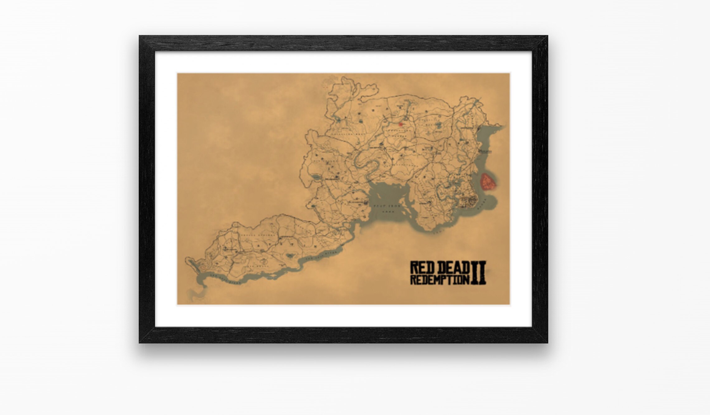 RDR2 World Map Videogame Poster - Etsy UK
