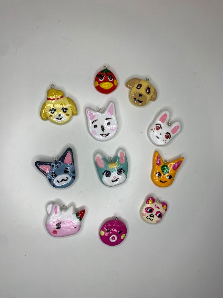 Handmade ACNH Villager Clay Animal Charms - Etsy
