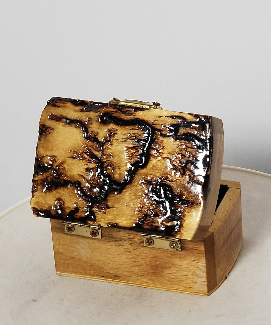 High Voltage Wood Burn, Lichtenberg Wood Burnt Gift Box - Etsy