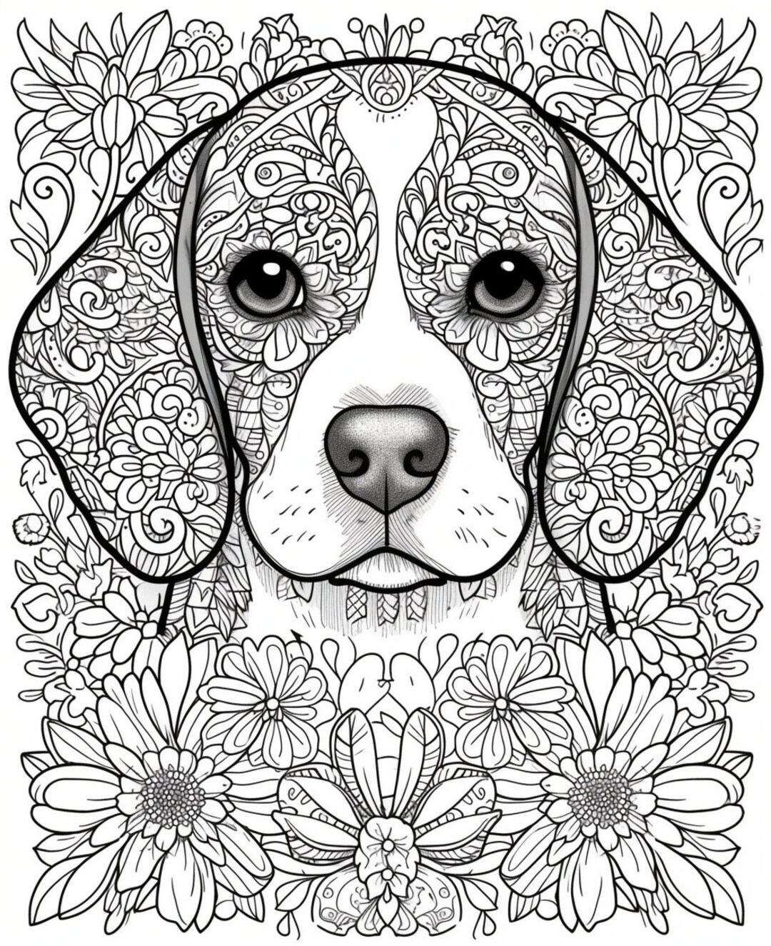 Total 52 Pages-31 Cute Puppies, Dogs Coloring Images and 21 Special ...